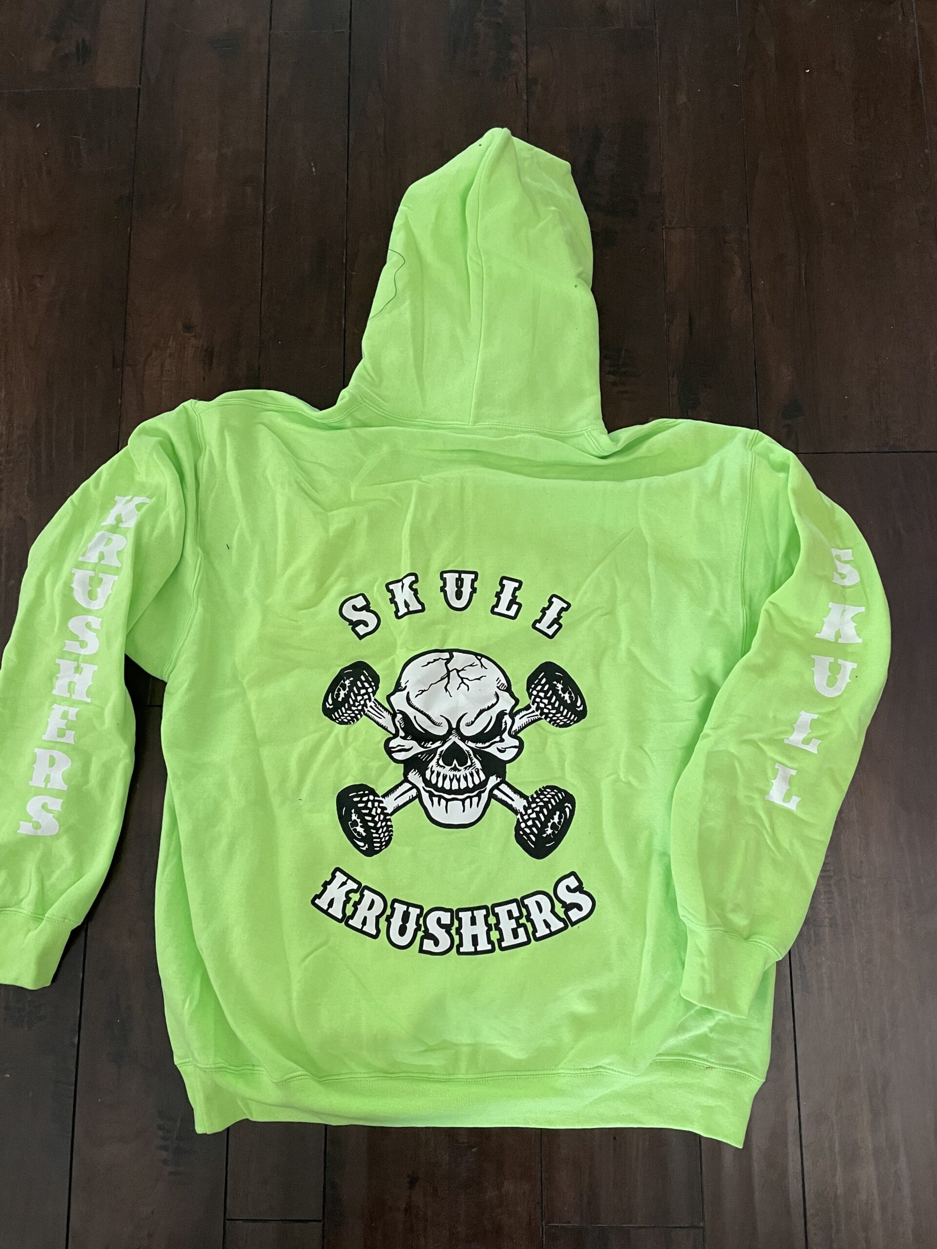 Skull pull over Sweatshirts Lime green - Skull Krushers
