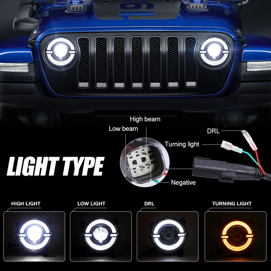 Jeep led lighting 9 inch - Skull Krushers